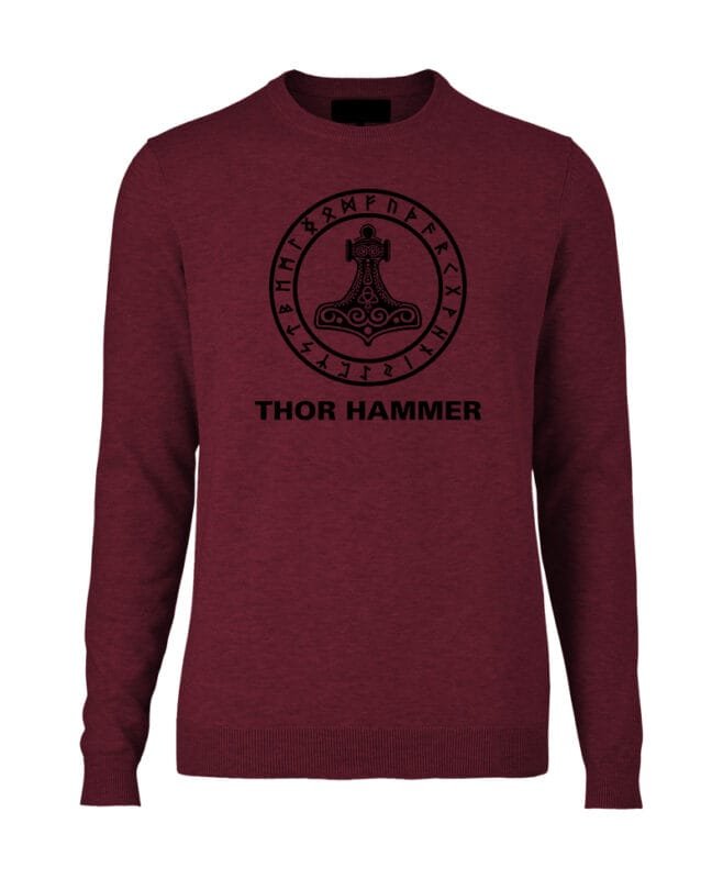 Maroon Thor Hammer Jumper - wizardalliance.co.uk